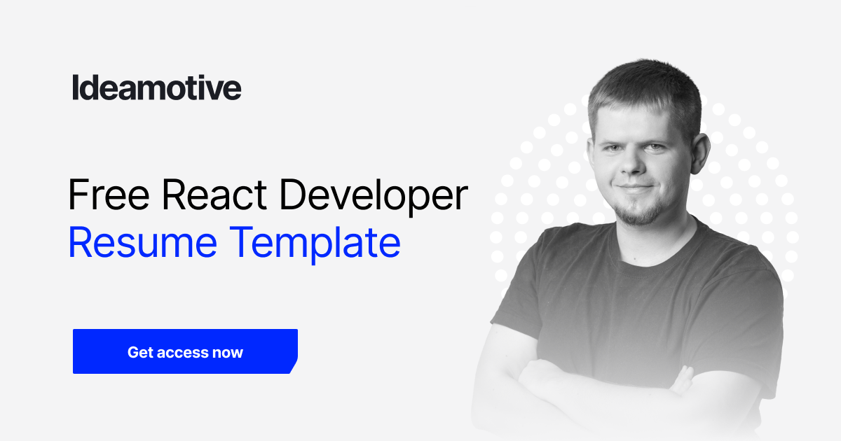 Free React Developer Resume Template